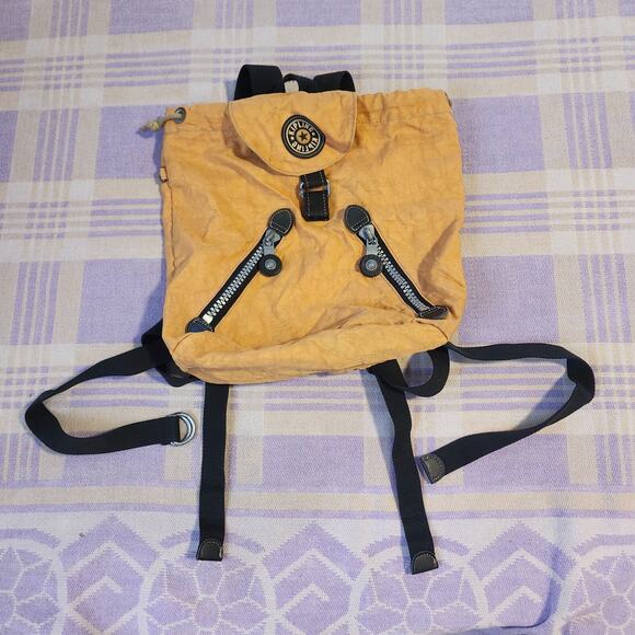 Kipling | Bags | Kipling Vintage Bag Orange Backpack Zip Rare Style ...
